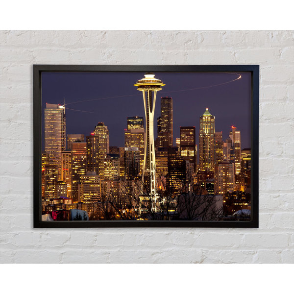 Bright Star Seattle Washington - Single Picture Frame Print on Canvas ...