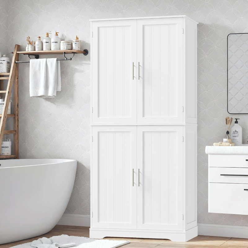 Lark Manor™ 71.3" Freestanding Linen Storage Cabinet, Bathroom Cabinet ...
