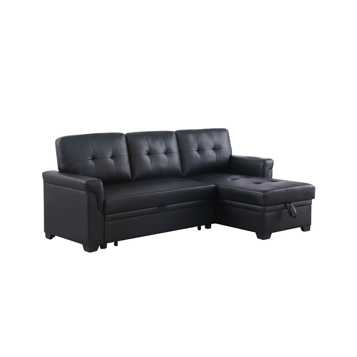 Latitude Run® Memorie Synthetic Leather Modern Reversible Sleeper ...