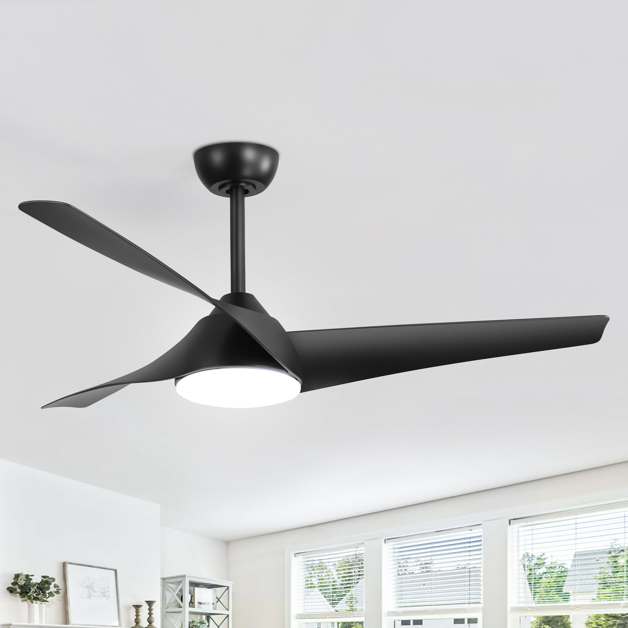 Wrought Studio™ Markku 52'' 3-Blade Ceiling Fan with Light and Remote ...