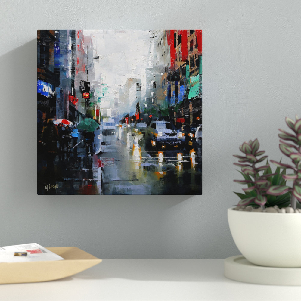 Ebern Designs St. Catherine Street Rain by Mark Lague - Wrapped Canvas ...
