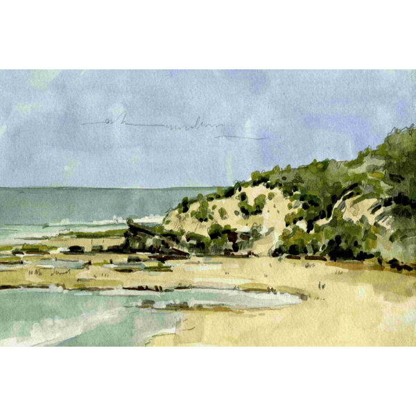 Highland Dunes Coastal Sketch II On Canvas by Emma Caroline Print ...