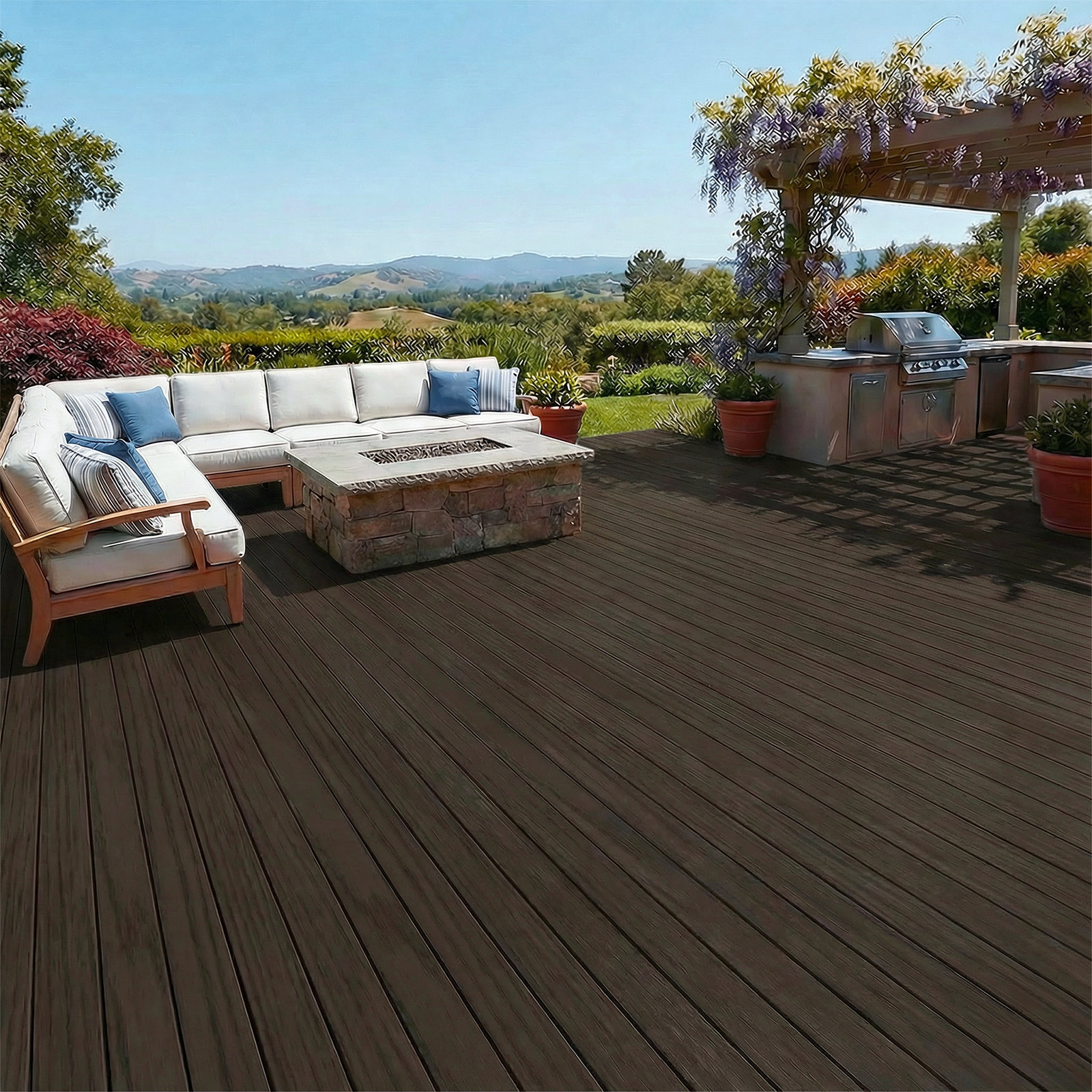 mondaria Waterproof Aluminum Plastic Composite Decking Planks，APC ...