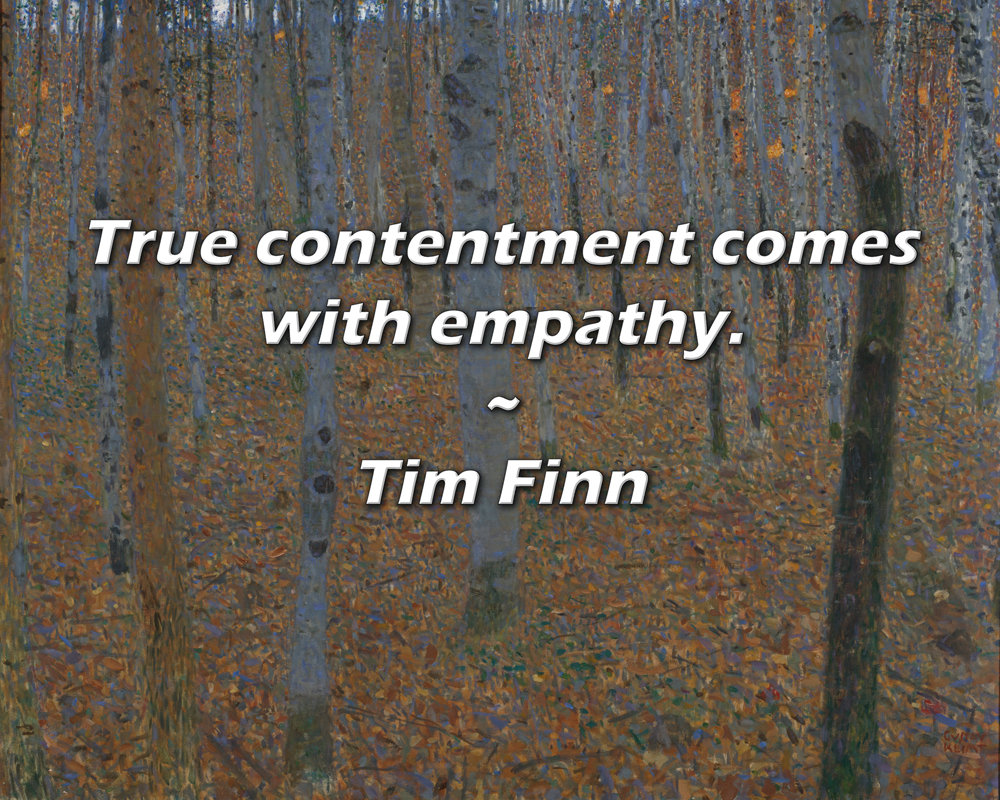 Trinx Tim Finn Quote: True contentment comes with empathy. - Wayfair Canada
