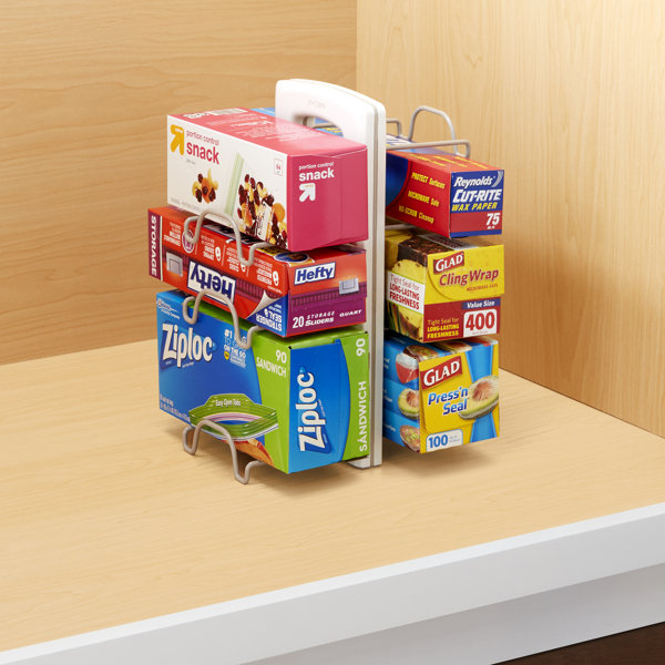 YouCopia® WrapStand® Kitchen Wrap Foil and Bag Caddy, Adjustable Rack ...