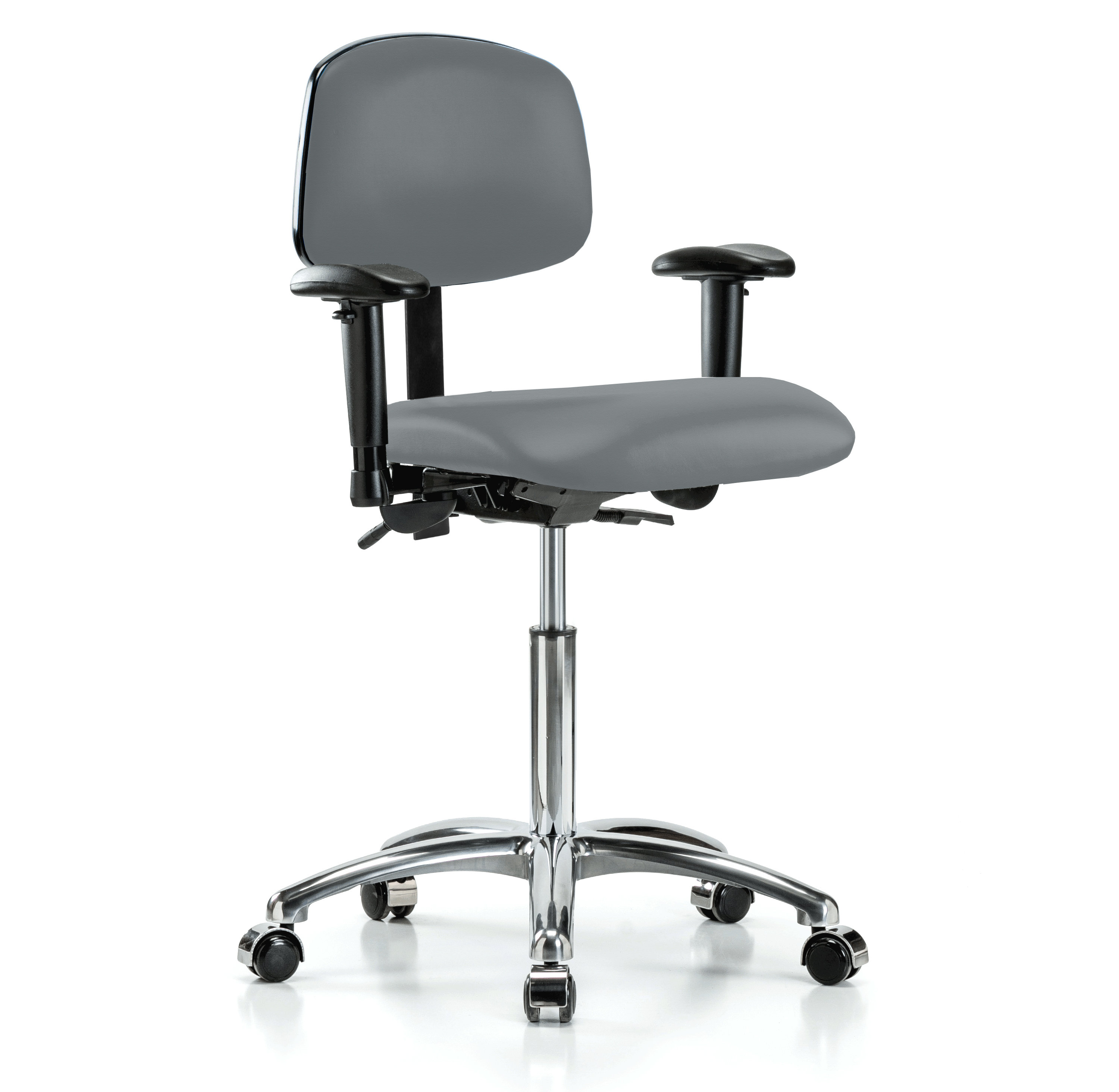 Perch Chairs & Stools PERCH Chrome Multi-Task Office Chair with ...