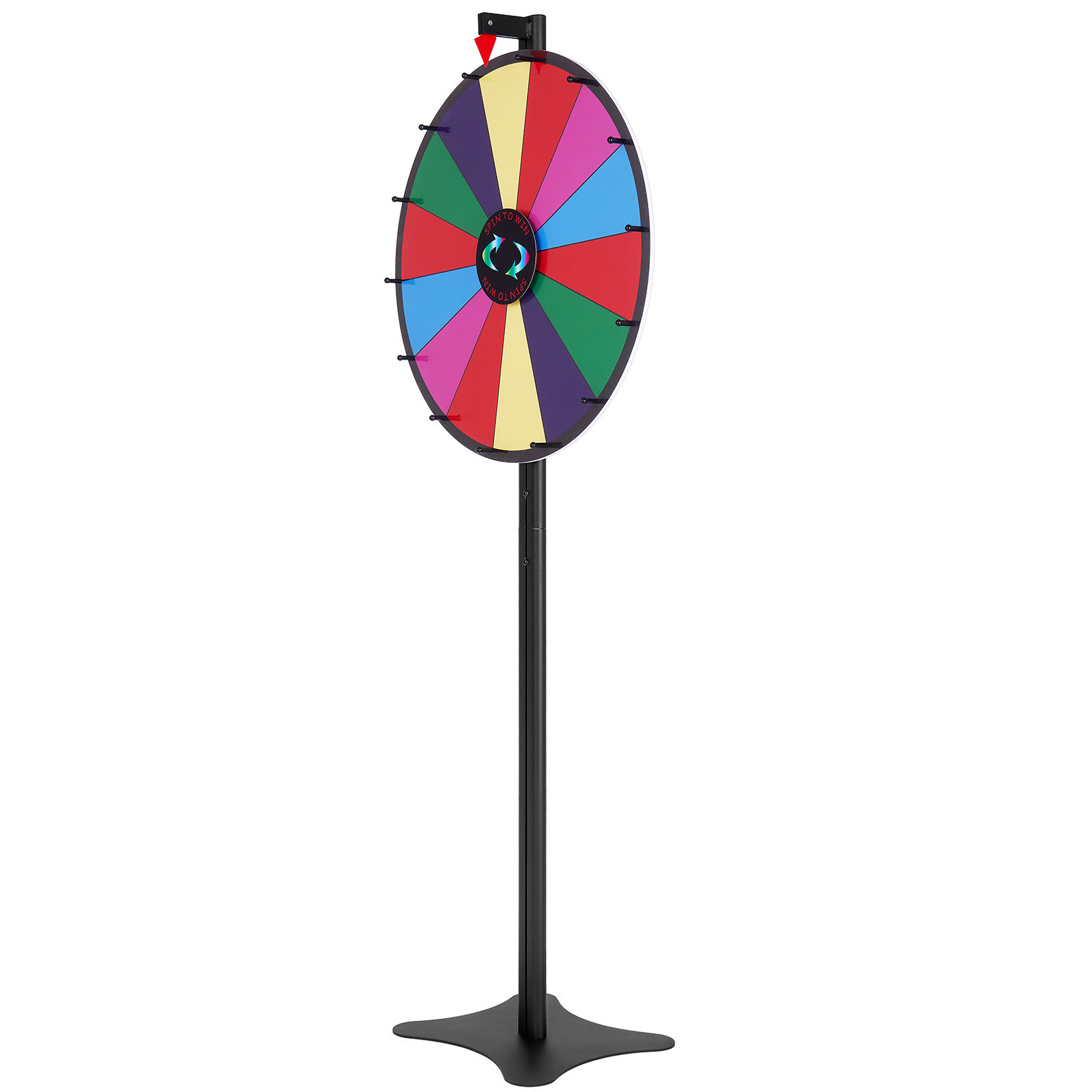 VEVOR 24 inch Spinning Prize Wheel, 14 Slots Tabletop Spinner, Heavy ...