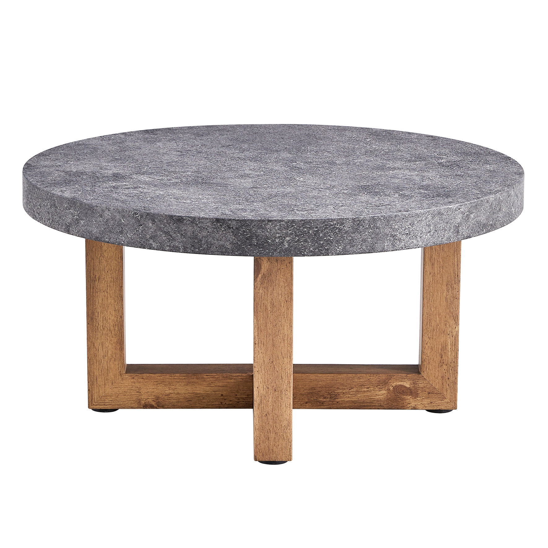 Latitude Run® Modern Gray Texture Coffee Table, 31.4" Diameter, Crossed ...
