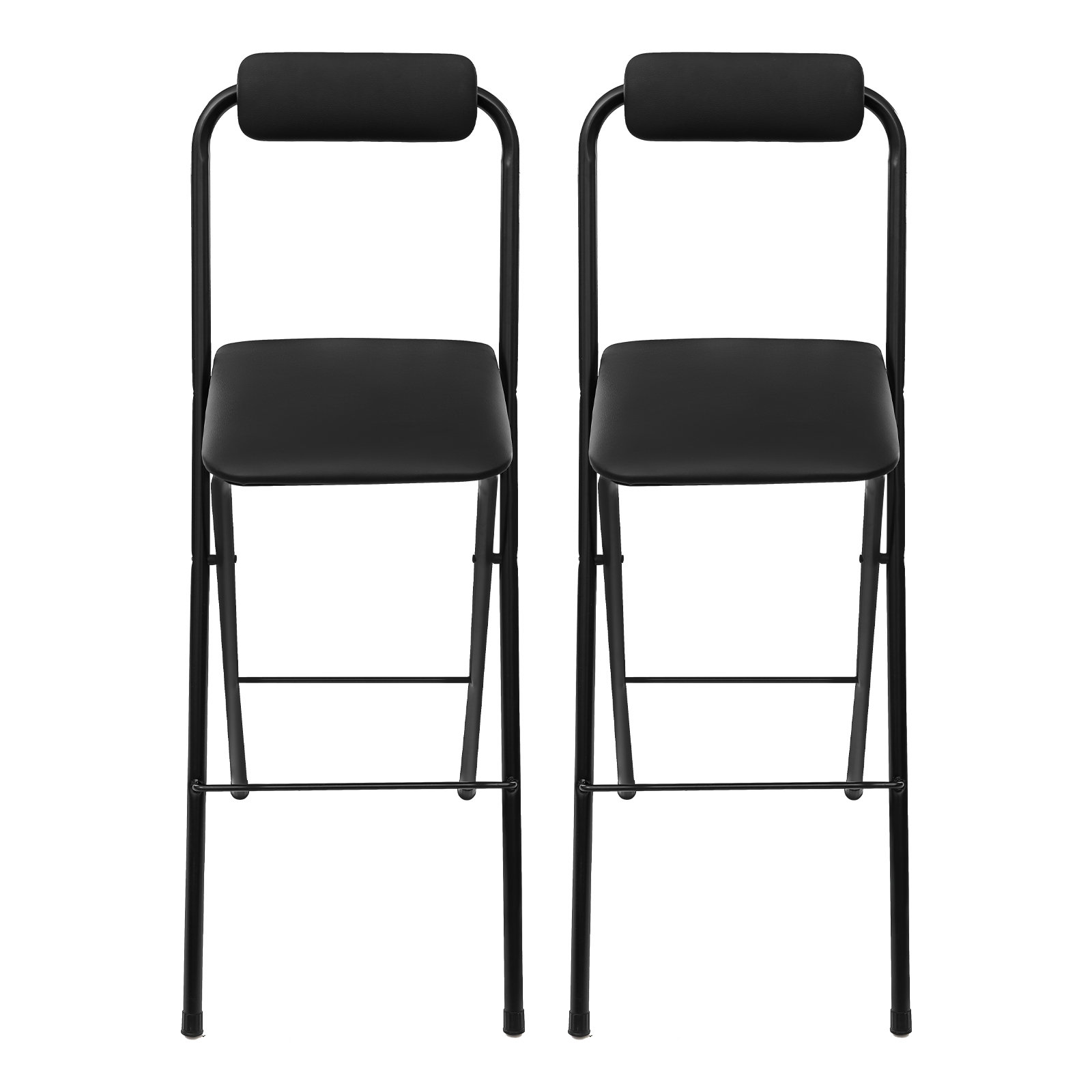 Latitude Run® Portable Folding Bar Stool With Backrest (2 Pcs, 29 ...