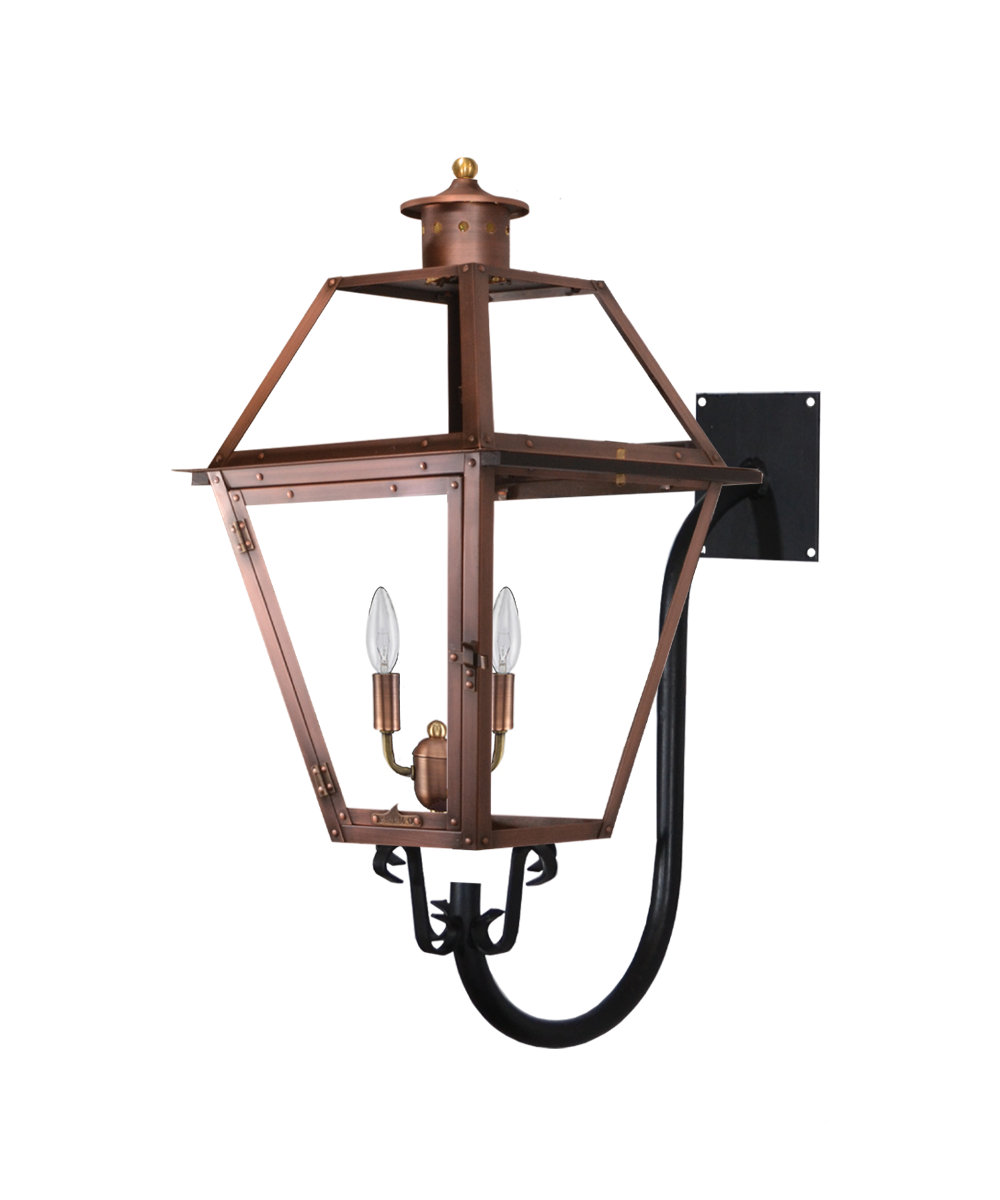 Primo Lanterns Orleans Plug-In Outdoor Lantern with Electric Candle ...