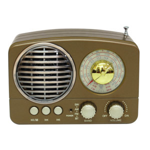 Artudatech Vintage Retro Decorative Radio With Bluetooth | Wayfair