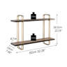 Mercer41 Floating Shelves Wood, 32" Industrial Wall Shelves With Metal ...