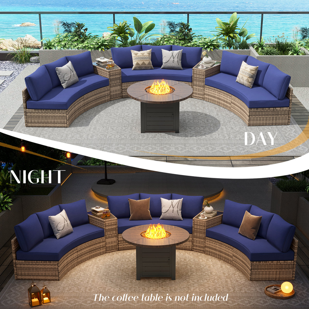 Latitude Run® Leiny 11 Piece Rattan Sofa Seating Group With Cushions ...