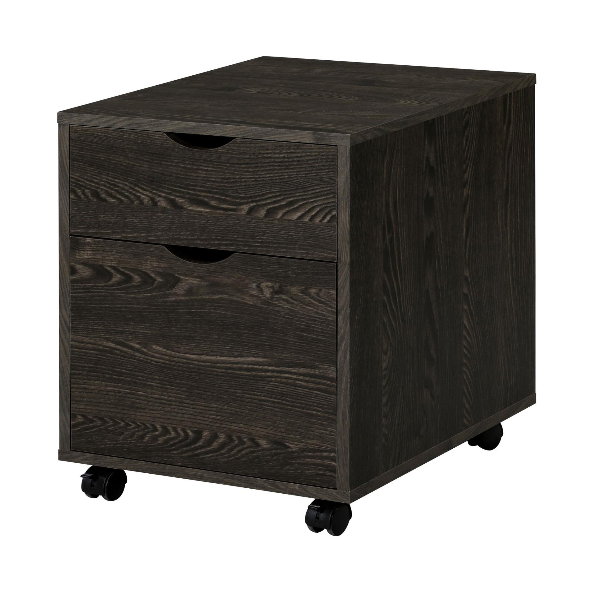 Latitude Run® 15.35'' Wide 2 - Drawer Mobile File Cabinet in Dark Oak ...