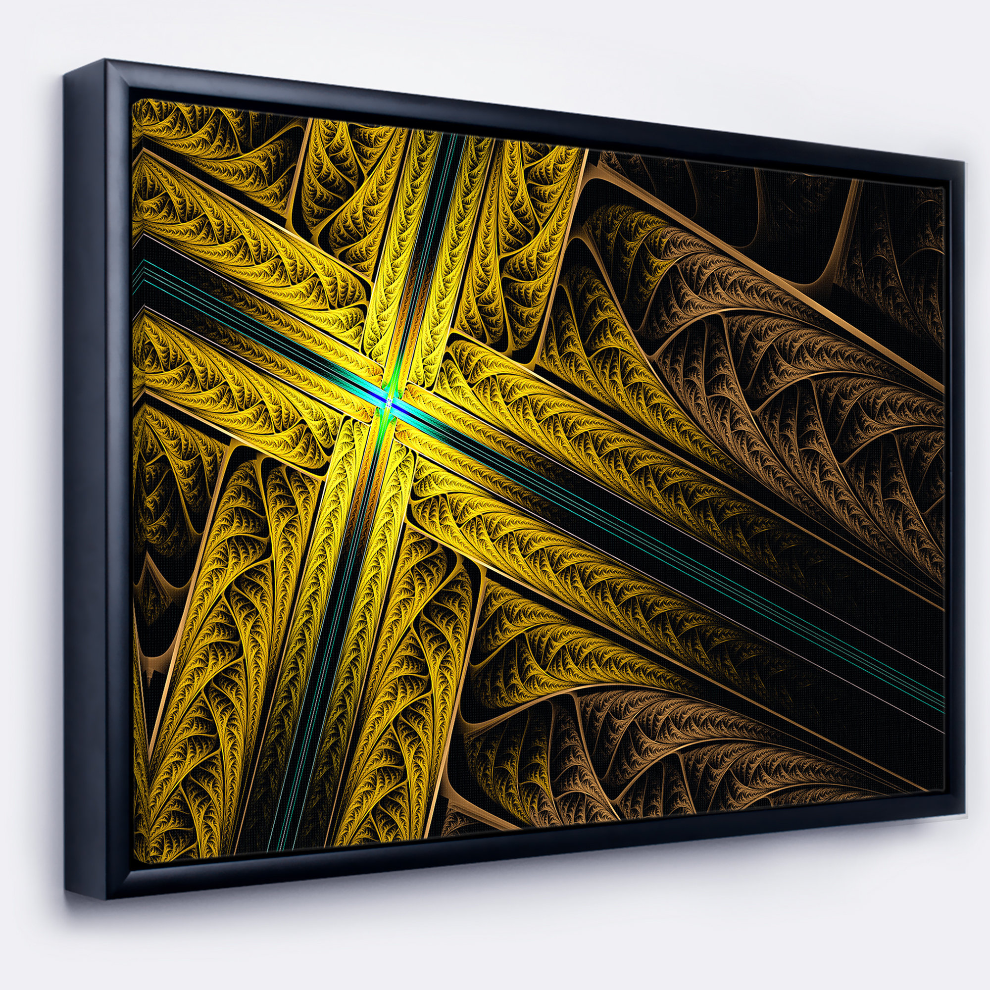 East Urban Home Designart 'Intricate Multi coloured Cross' Abstract ...