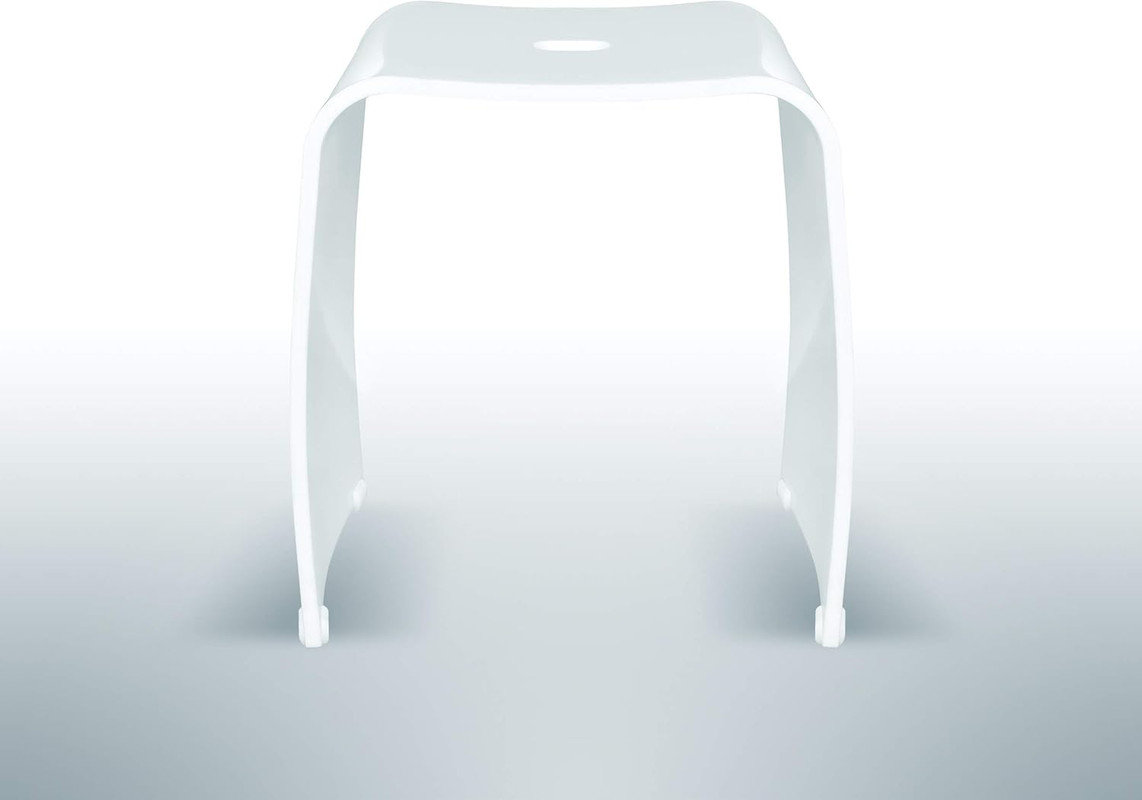 Orren Ellis Acrylic Bathroom Stool with 400 lb Capacity, Waterproof ...