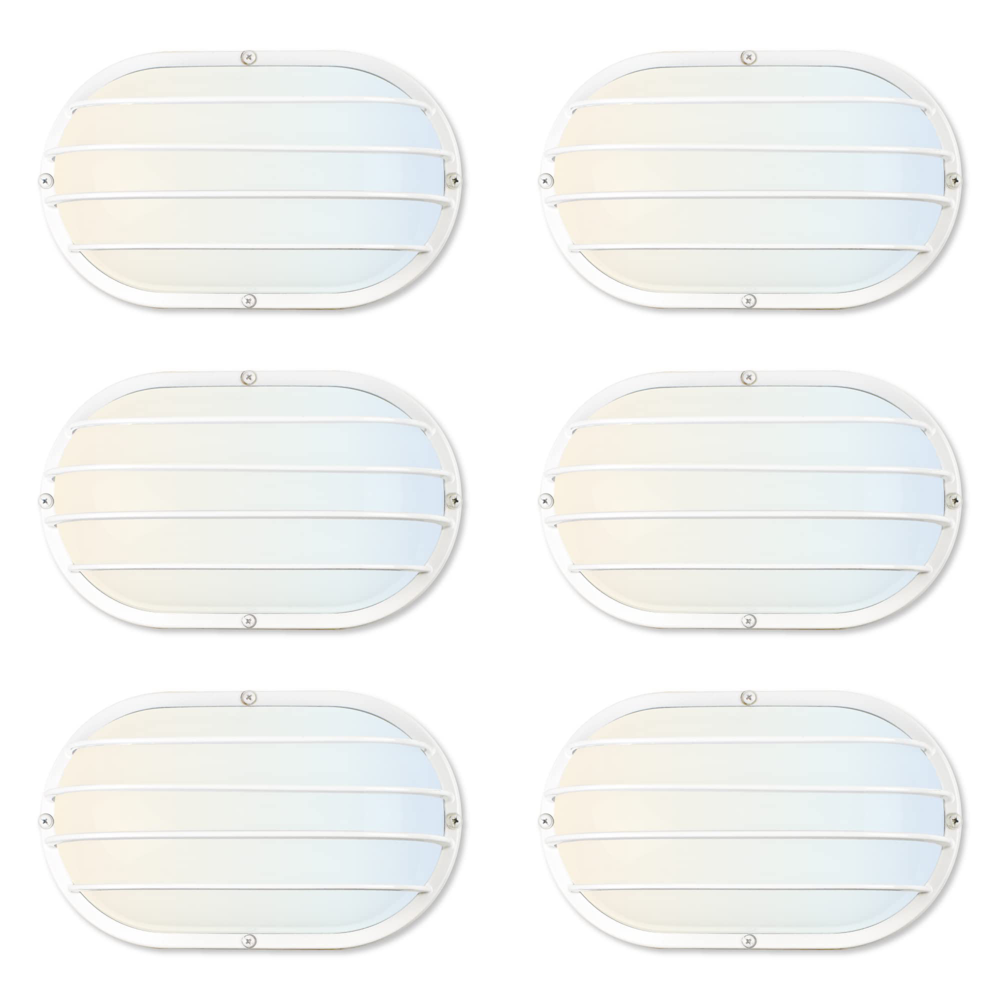 Hokku Designs 11 Inch White Utility LED Bulkhead Light Fixture, UV ...