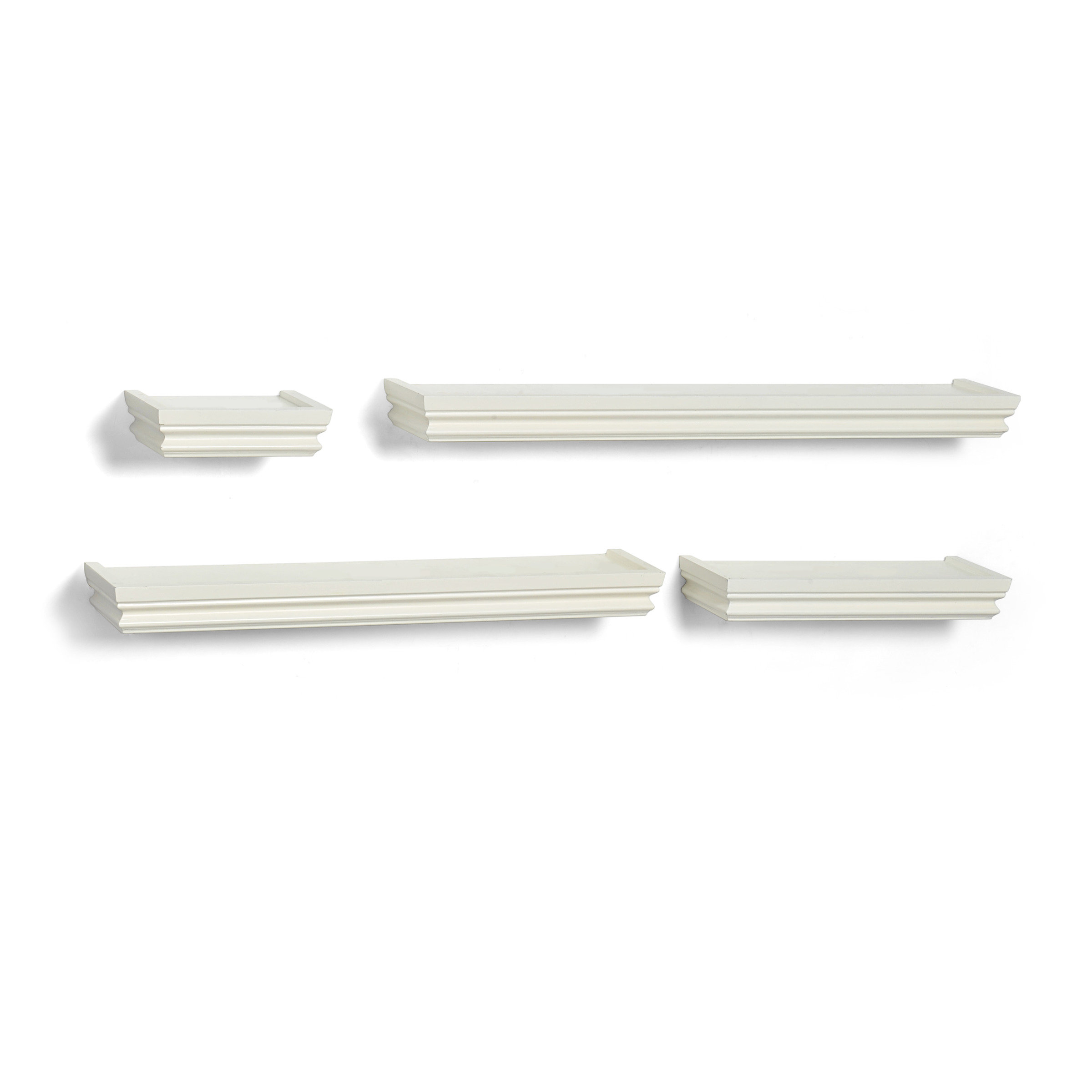 Melannco Tablettes flottantes à moulures couronnées 4 pièces Melannco ...