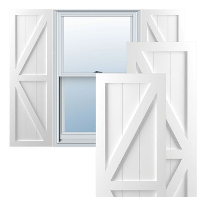 PCI Enterprises True Fit PVC Two Equal Panel Farmhouse Fixed Mount ...