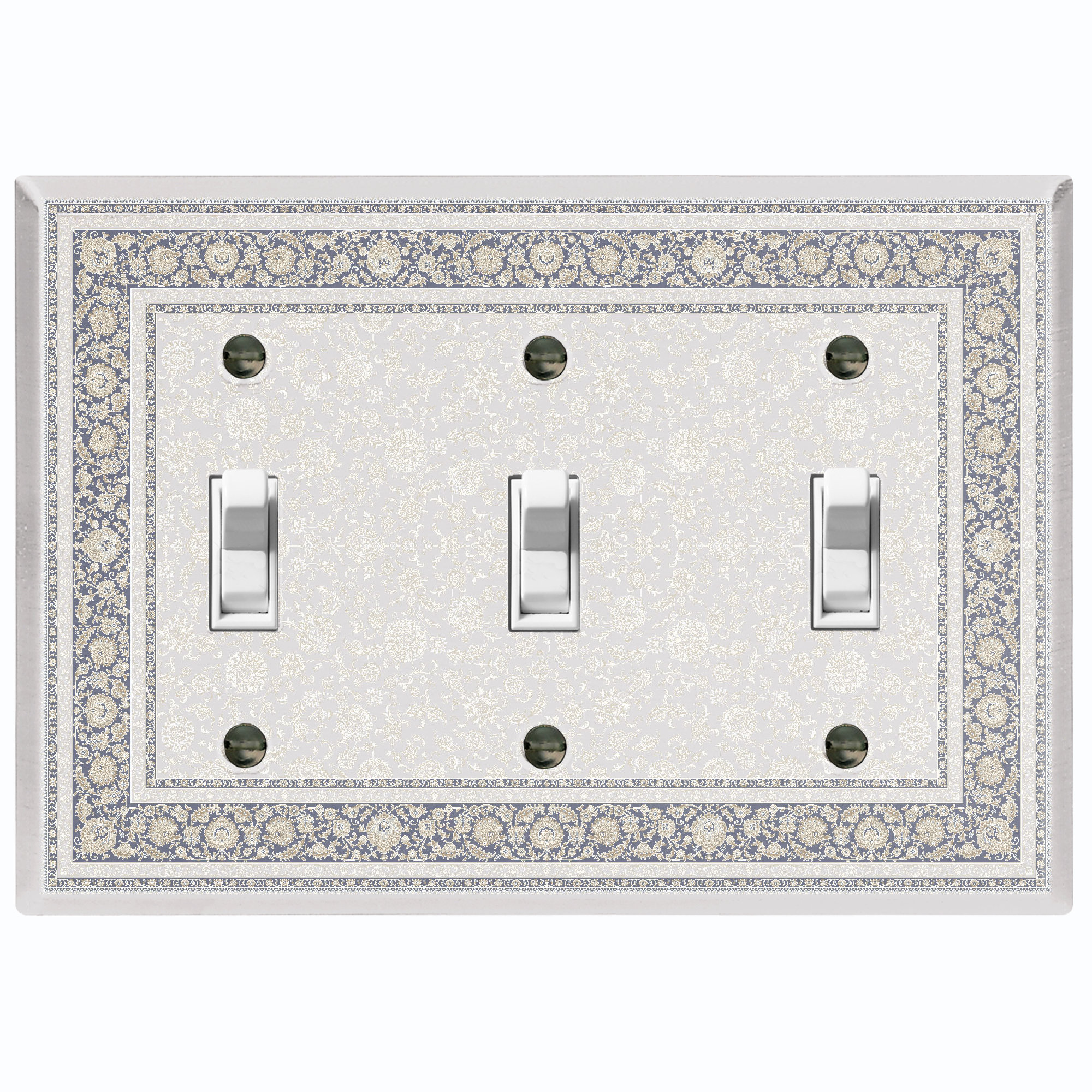 WorldAcc Rustic Gray Carpet Rug Print Nature Themed 3 - Gang Toggle ...