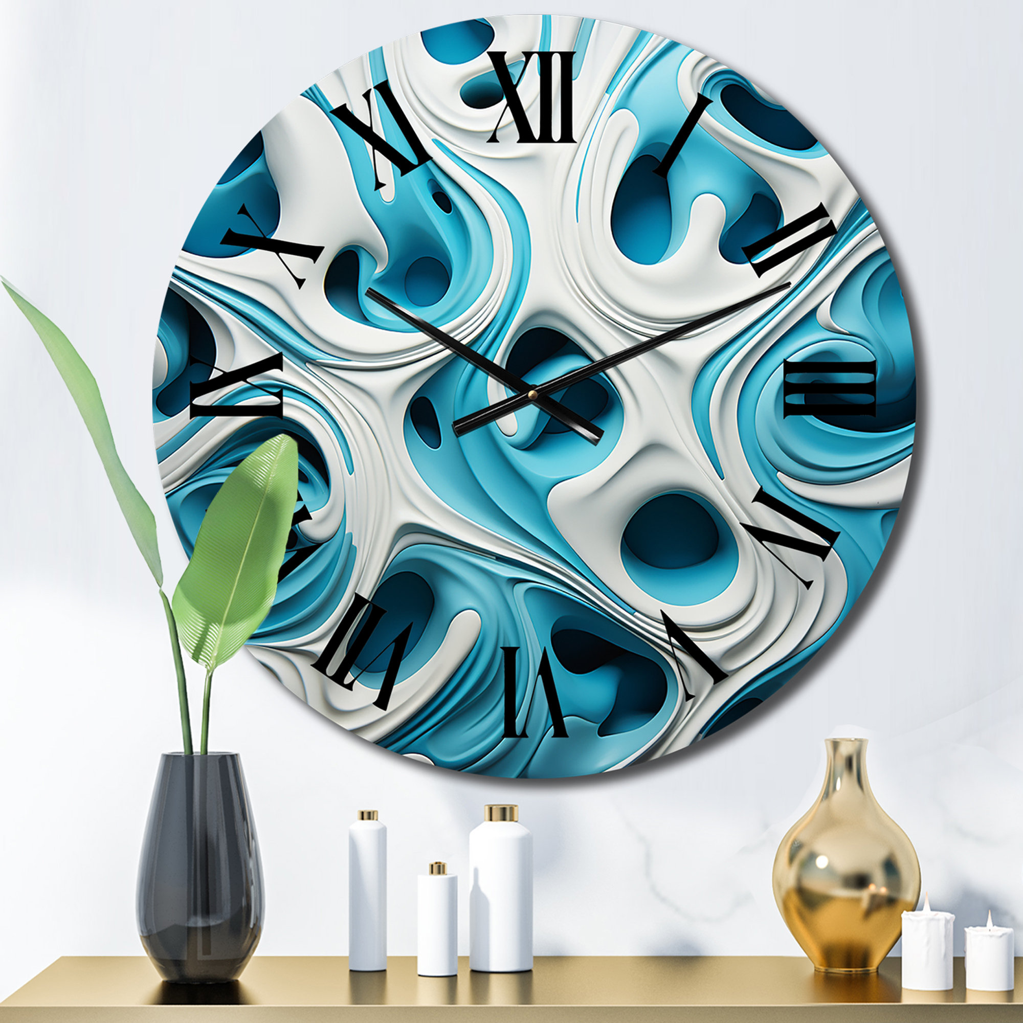 East Urban Home Chanette - Abstract Wall Clock - Wayfair Canada