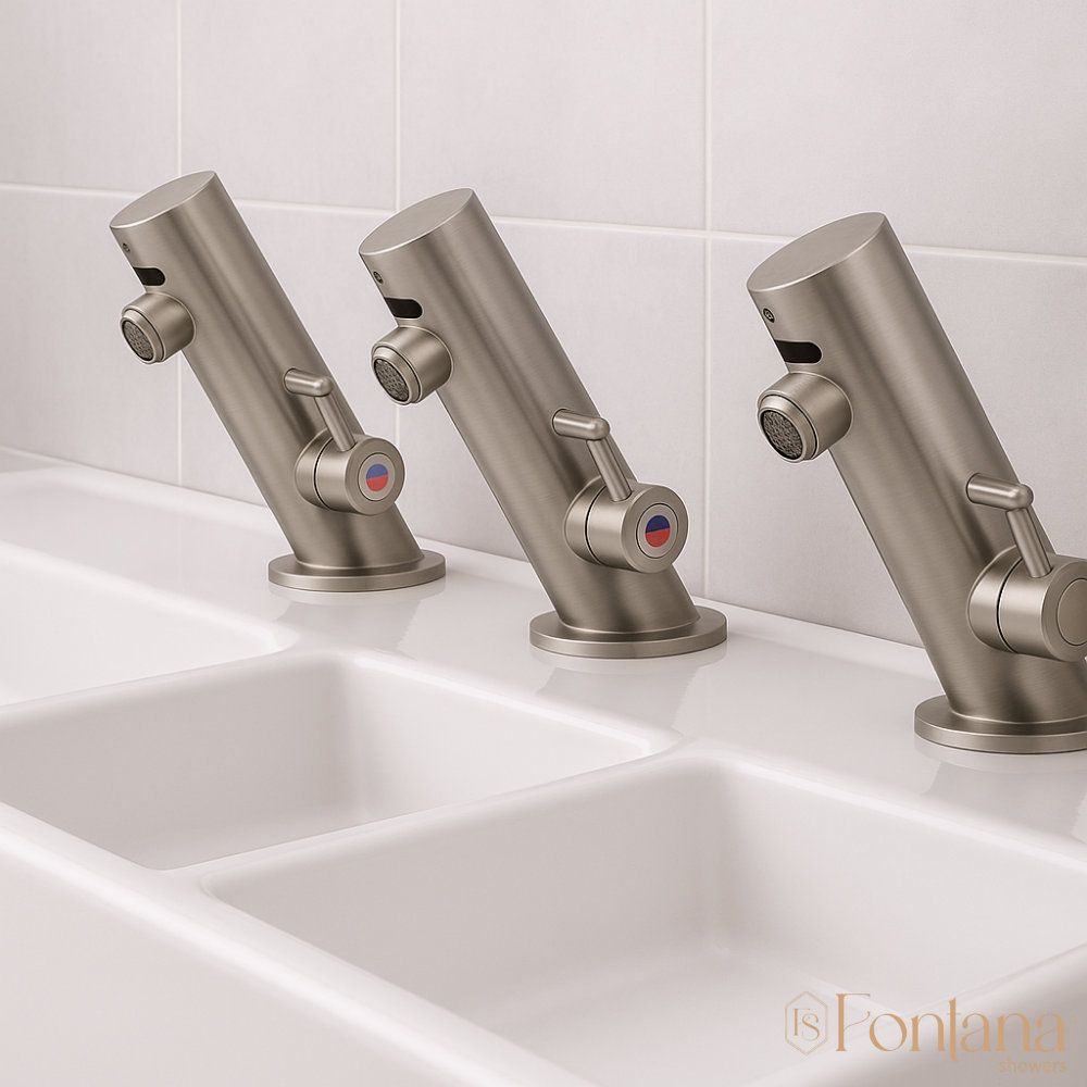 FontanaShowers Leo Commercial Touchless Sensor Faucet with Temperature ...