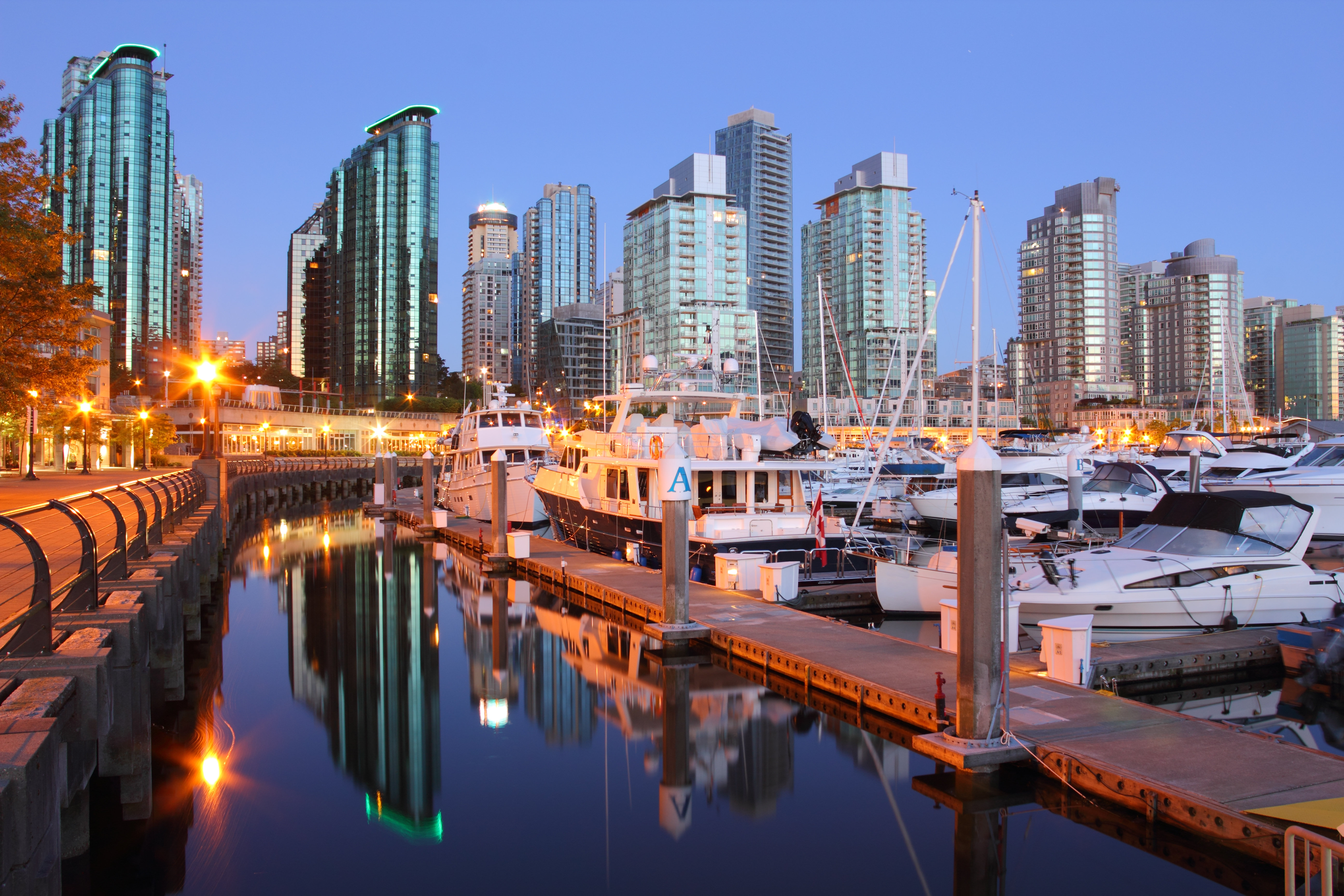 Hokku Designs Claigh Coal Harbor, Vancouver by Maxvis - Wrapped Canvas ...