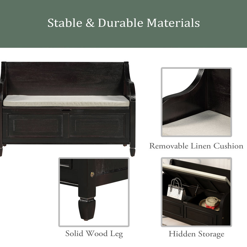 Red Barrel Studio® Caellan Upholstered Storage Bench | Wayfair