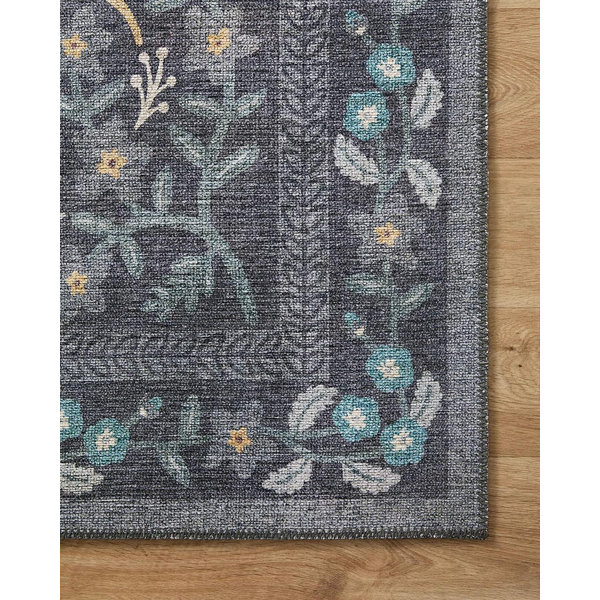 Rifle Paper Co. x Loloi Maison Nightingale Black Rug & Reviews | Wayfair