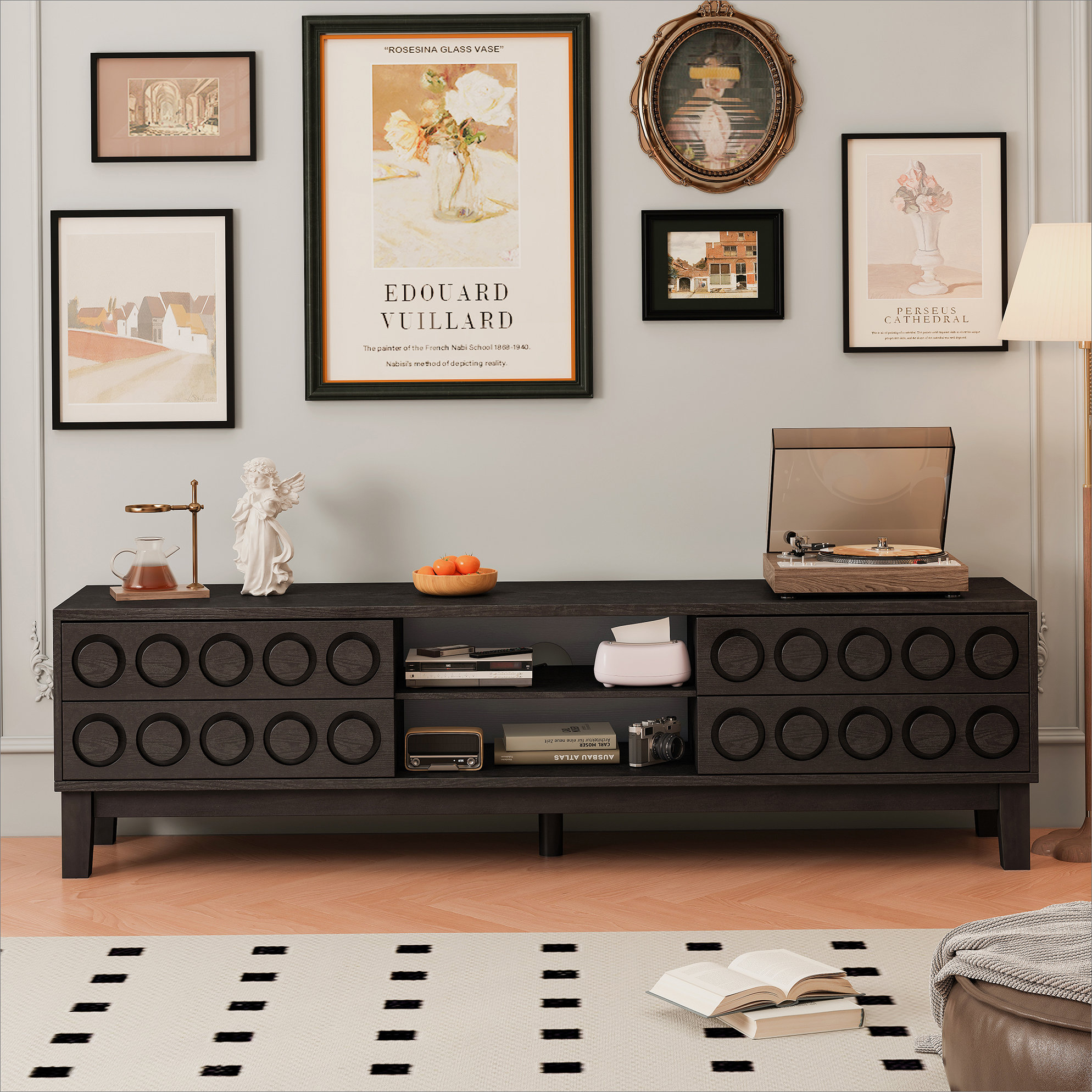 Lark Manor™ Elegant Classic TV Stand Modern Entertainment Console With ...