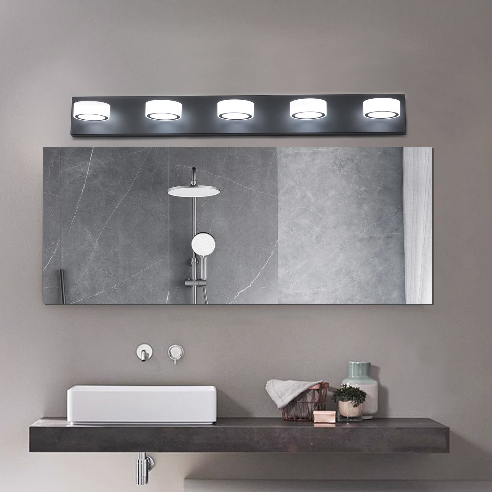 Wrought Studio™ Jurem 5 - Light LED Bath Bar | Wayfair