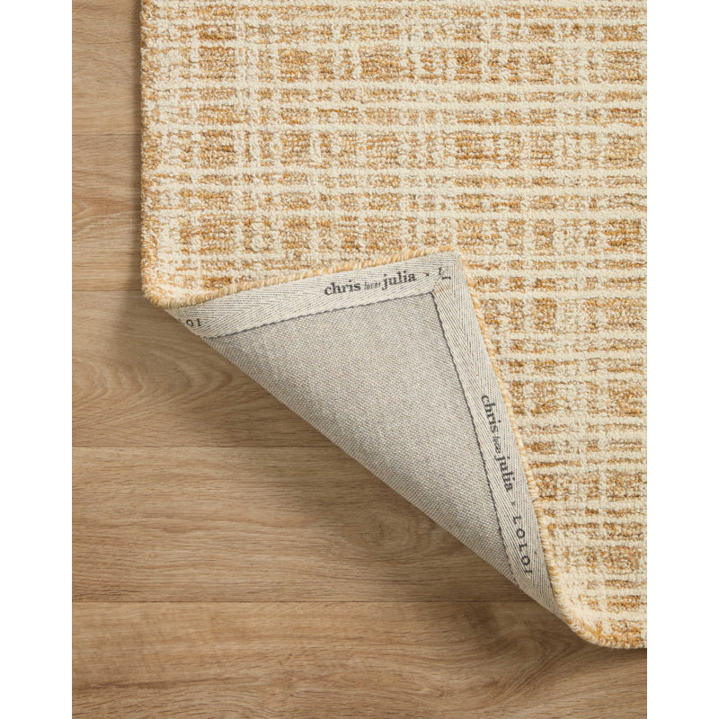 Chris Loves Julia x Loloi Polly Checkered Straw/Ivory Area Rug ...