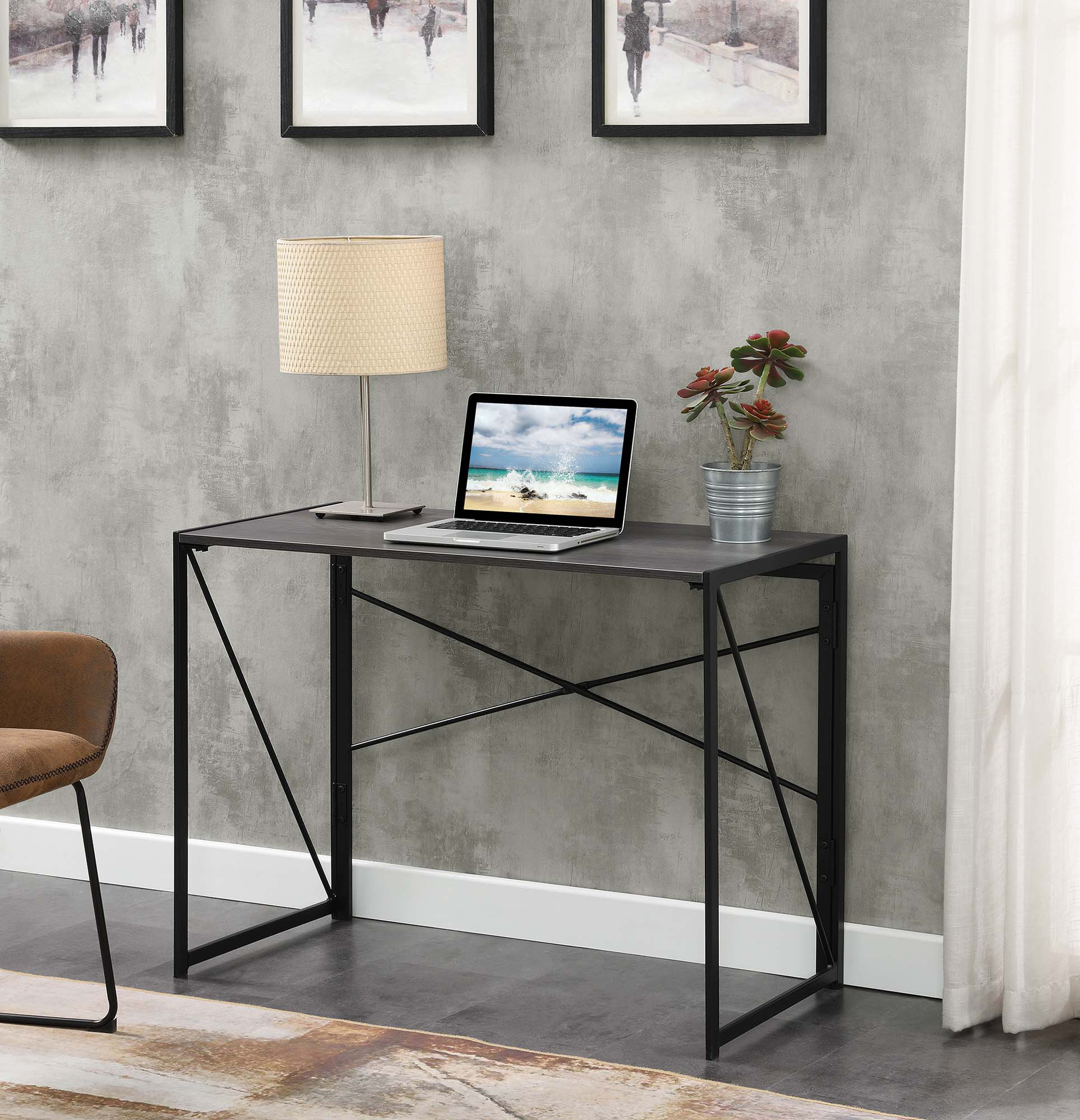 Wrought Studio Jhoshua Metal Base Computer Desk & Reviews | Wayfair