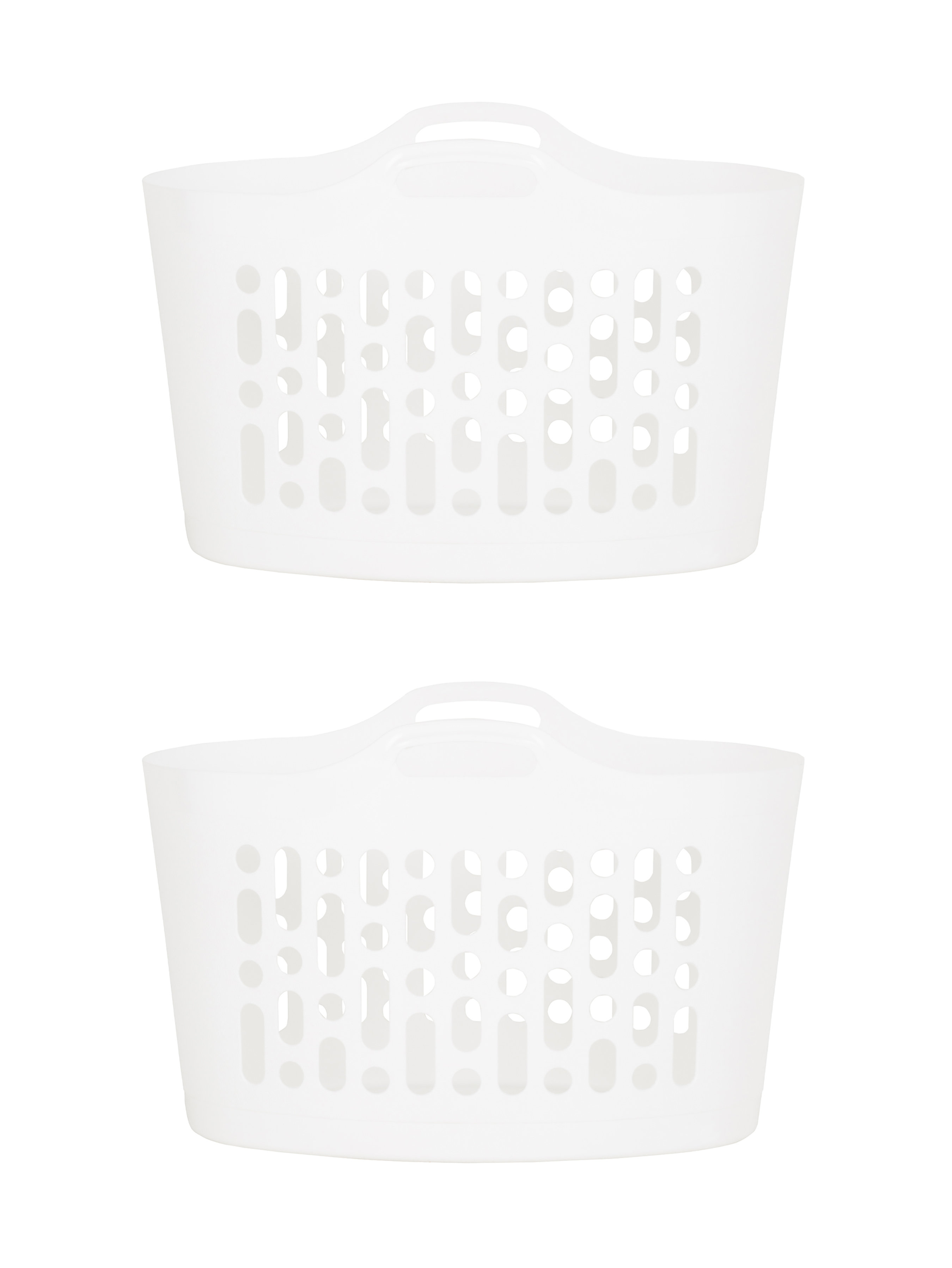 Wham Flexi-Store Laundry Basket Pack of 2 Ice White | Wayfair.co.uk