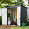 DuskDreams All Weather Outdoor Tool Storage Shed 6X4 Ft - Black, Black ...