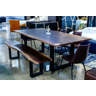 Union Rustic Lemay Iron Trestle Dining Table & Reviews | Wayfair
