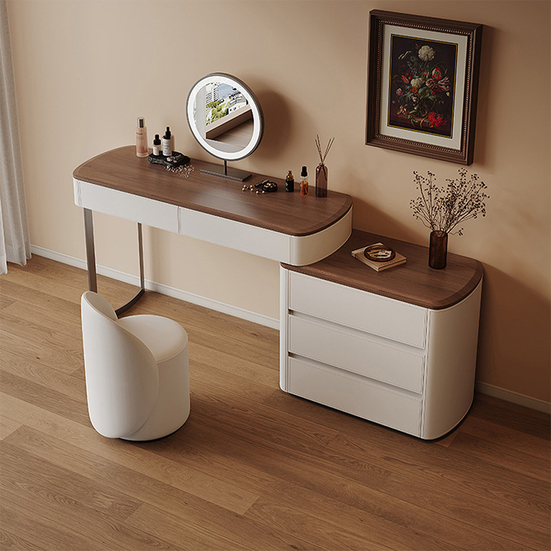 Orren Ellis Makeup Vanity with Light mirror,5 drawers,1 chair - Wayfair ...