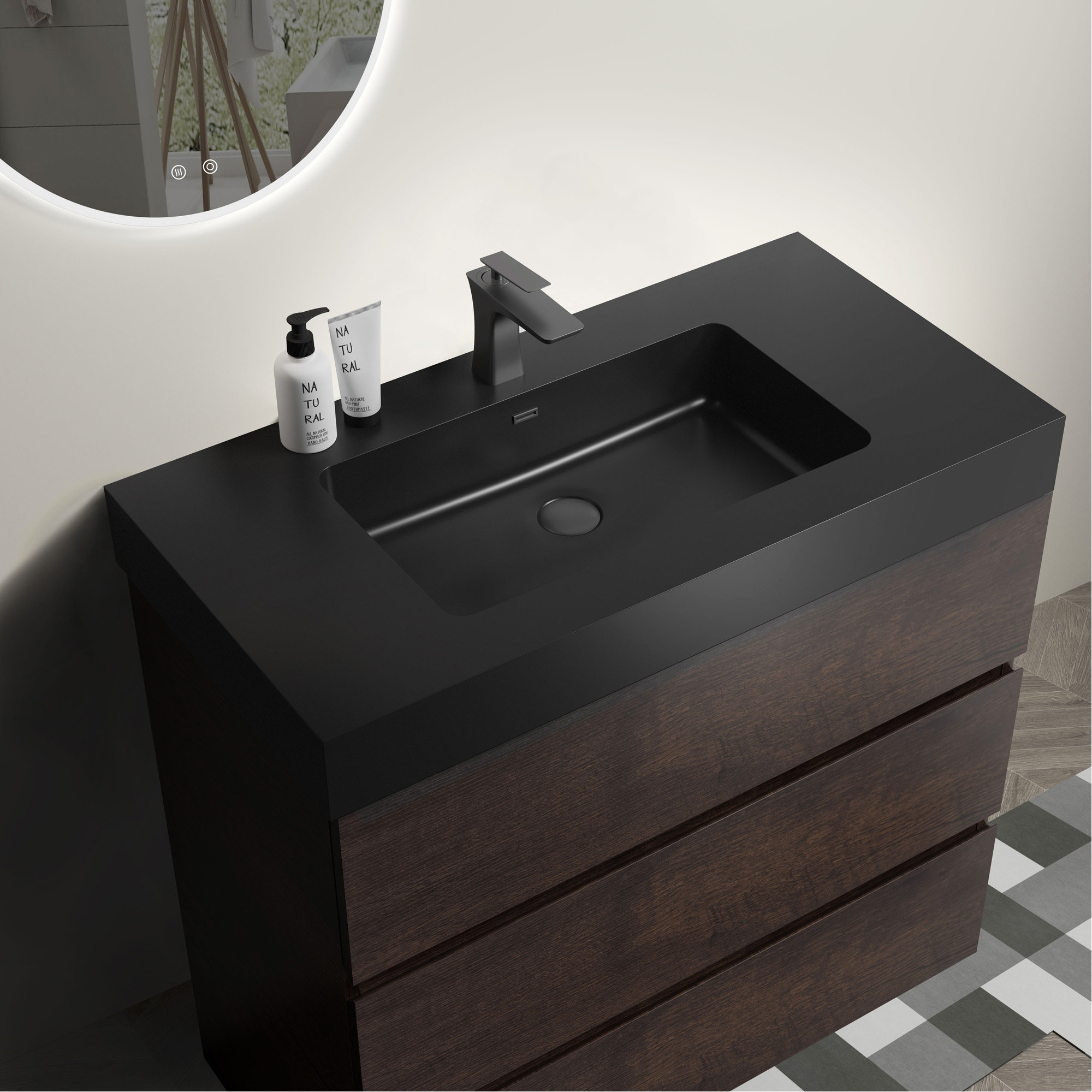 Ivy Bronx Sleek Bathroom Vanity With Ample Storage And Modern Design ...