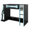 Ivy Bronx Twin Size Gaming Loft Bed With Desk And Storage Shelves & LED ...