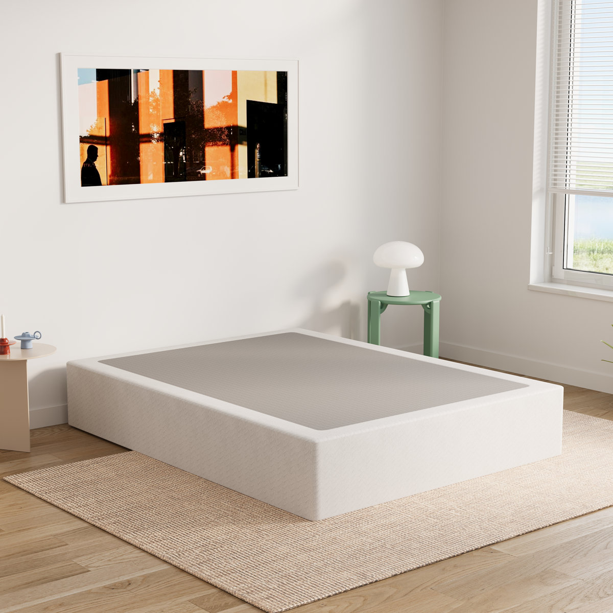 Alwyn Home 10 Inch Metal Box Spring With Frabric Cover, Easy Assembly ...