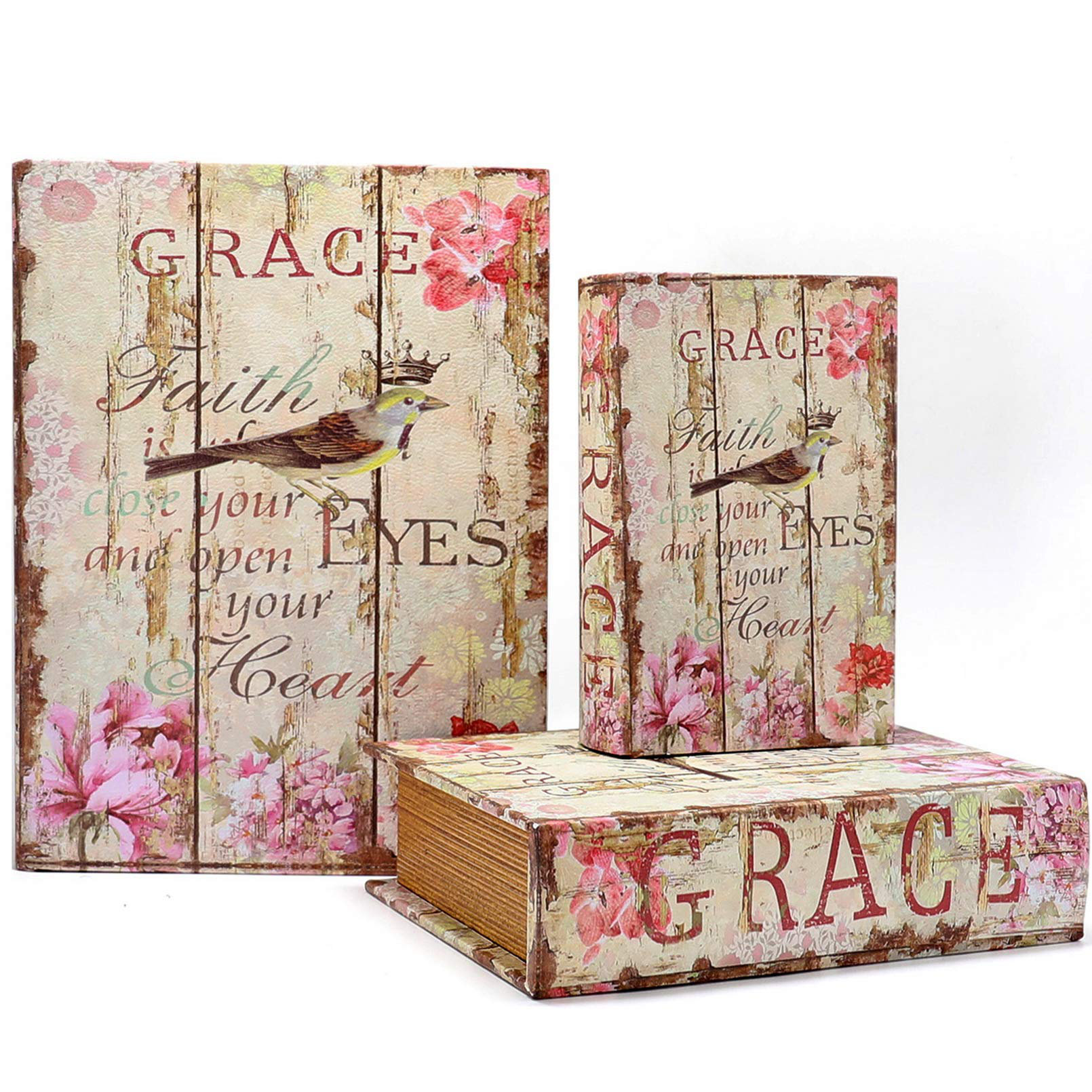 One Allium Way® Storage Decorative Book Boxes Set of 3 | Wayfair