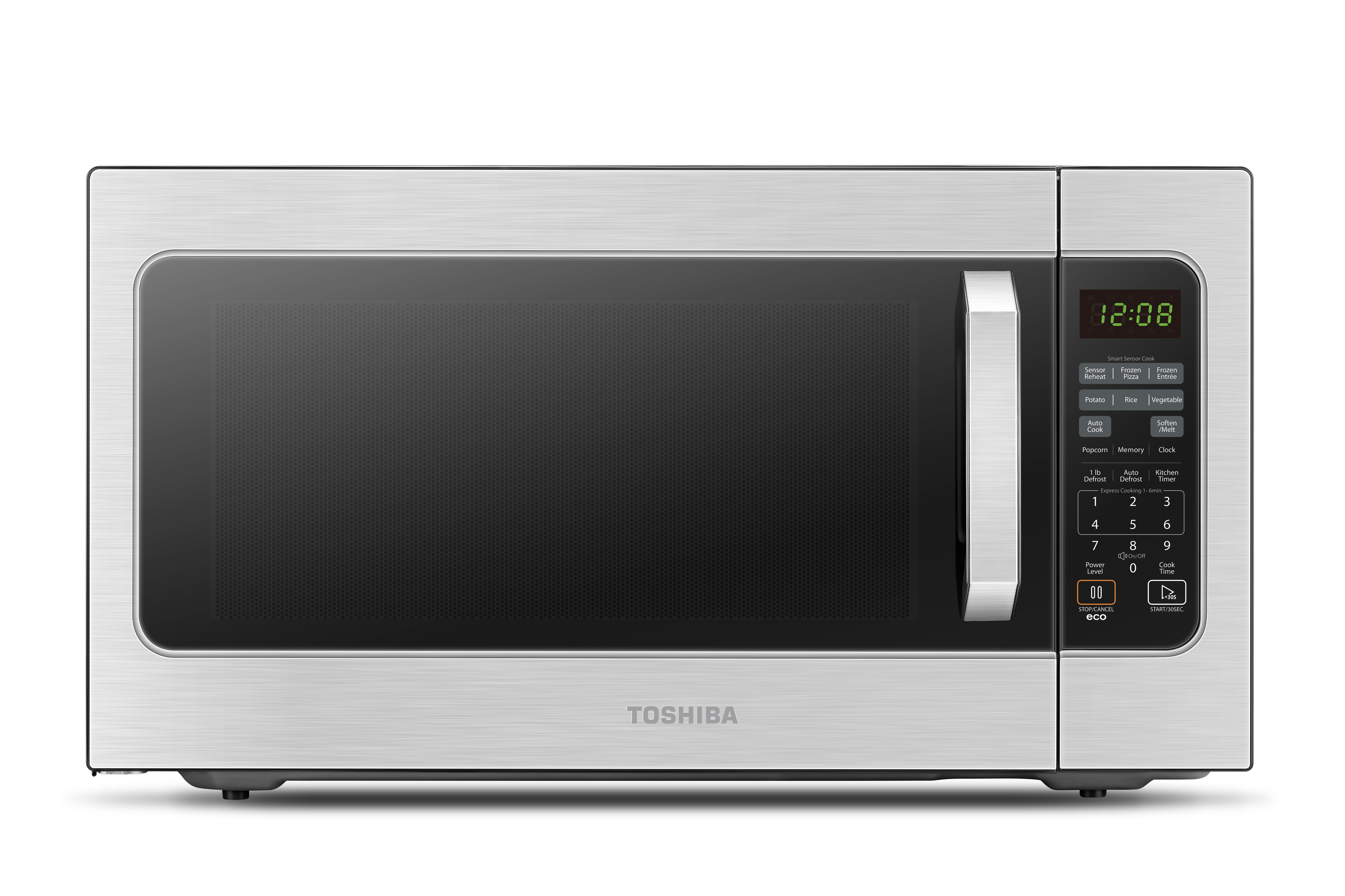 Toshiba 2.2 Cu Ft Large Countertop Microwave, Smart Sensor, 6 Menus ...