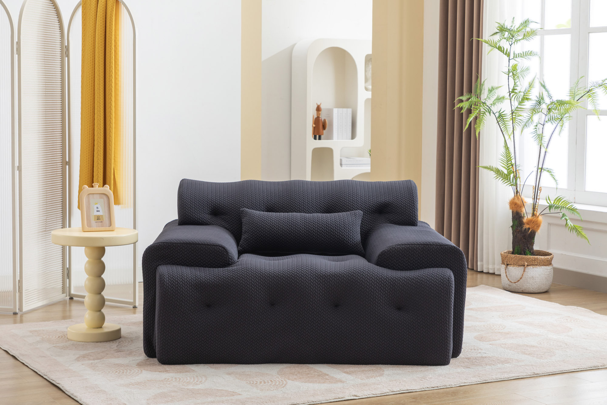 Wrought Studio Large Size 1 Seater Sofa, Pure Foam Comfy Sofa Couch ...