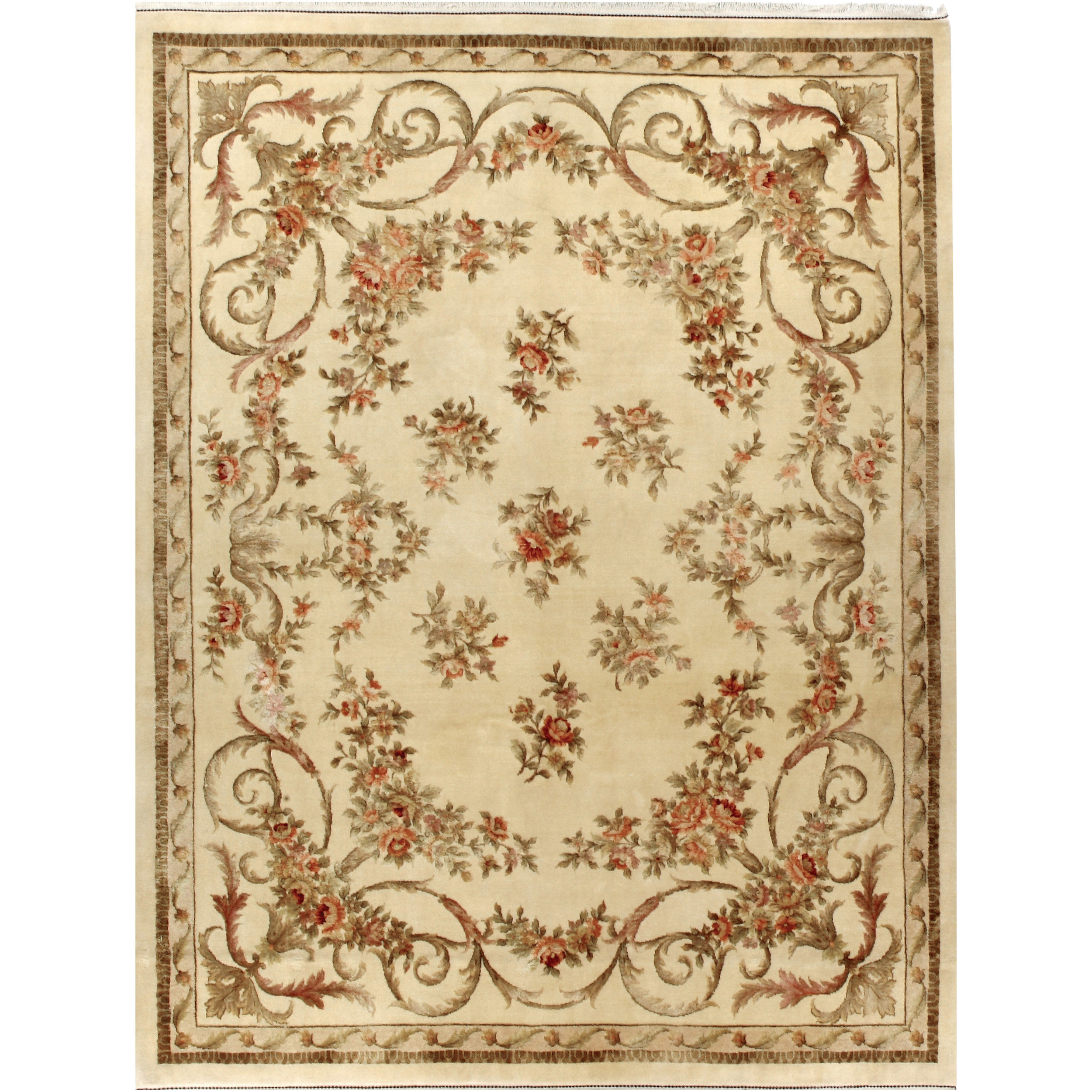 Bokara Rug Co., Inc. Elegance Floral Handwoven Silk/Wool Area Rug in ...