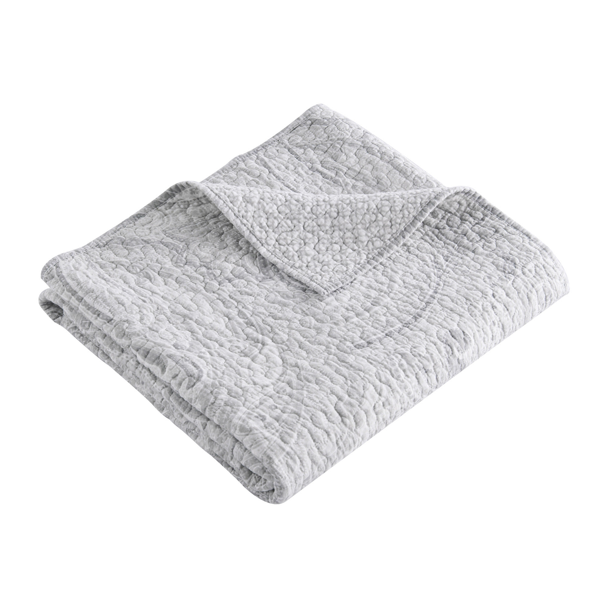 Levtex home Alden Grey Quilted Throw | Wayfair