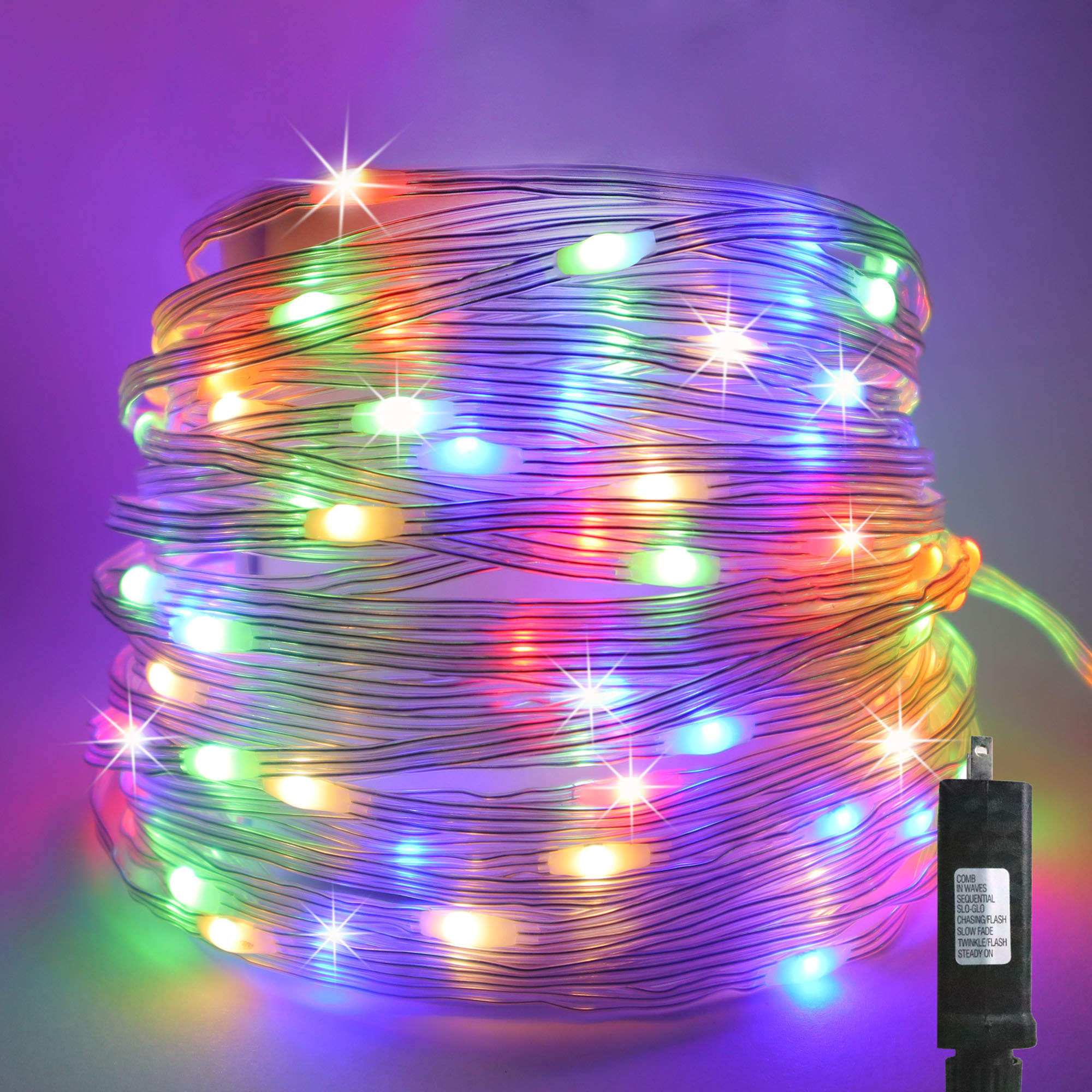 The Holiday Aisle® Aarah LED String Light Rubber Strand 8 Mode Adapter ...