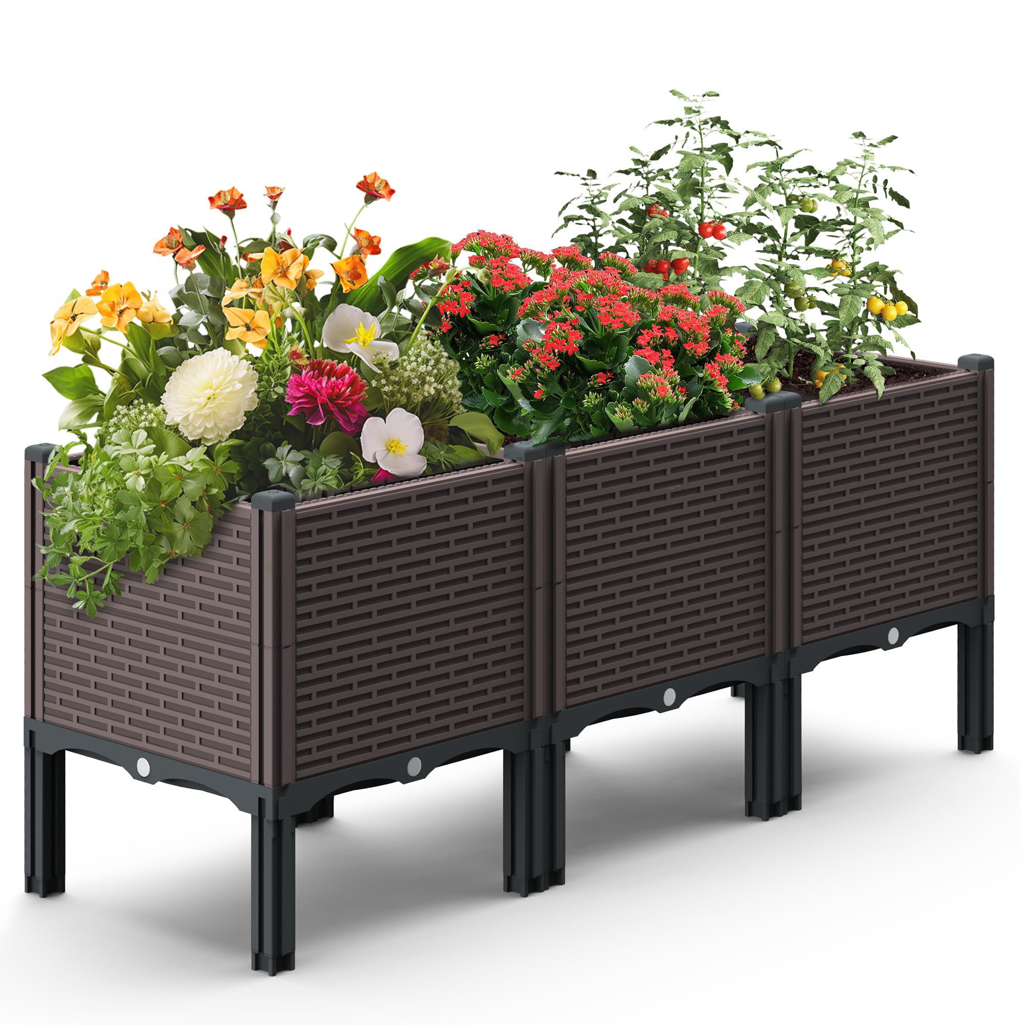 Arlmont & Co. 47X15x19in Raised Garden Beds Outdoor, Polypropylene ...