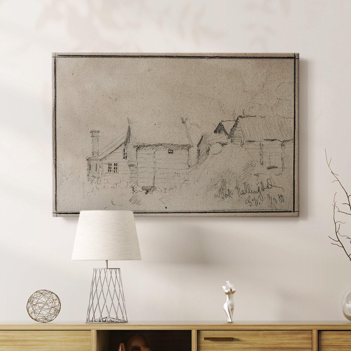 Winston Porter Vintage Sketch Work-LX -Gallery Wrapped Cavas | Wayfair