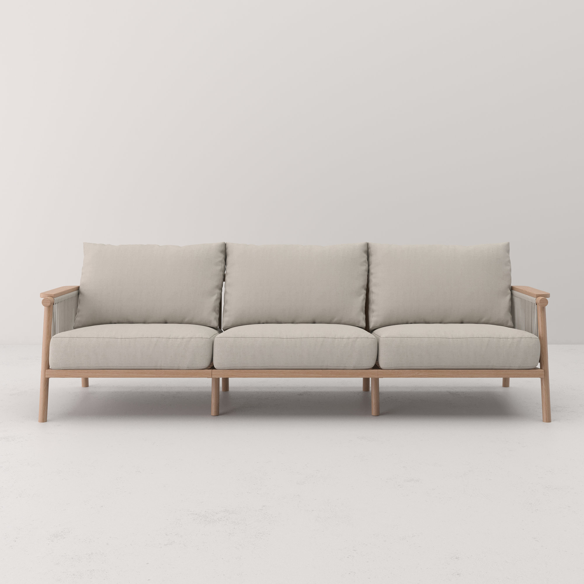 George Oliver Jeneya Wide Outdoor Patio Sofa with Cushions | Wayfair