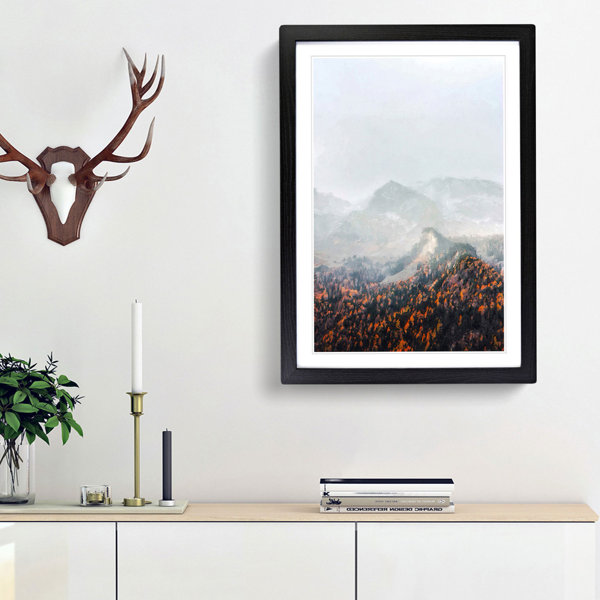 East Urban Home Orange Tipped Forest - Picture Frame Graphic Art Print ...